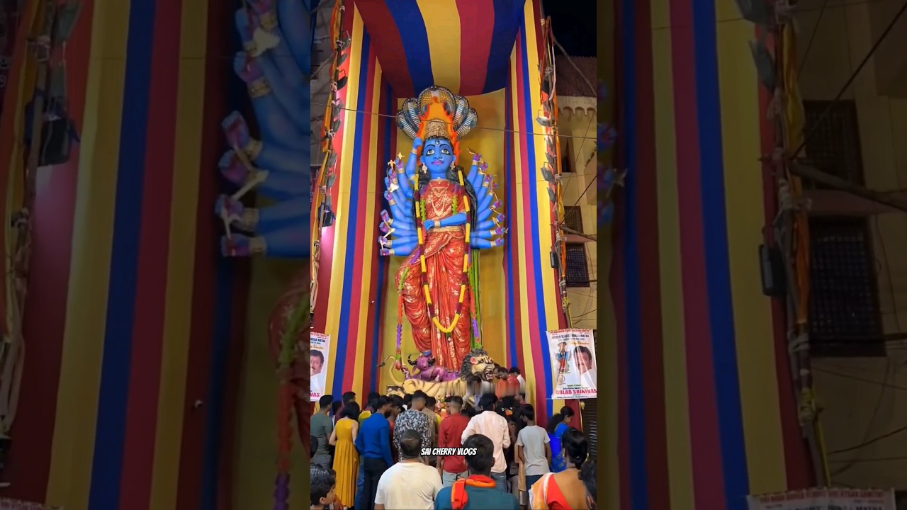 Hyderabad biggest Durga Mata🙏🔱/#saicherryvlogs #trending #subscribe #durgamata#durgapuja2023 #shorts