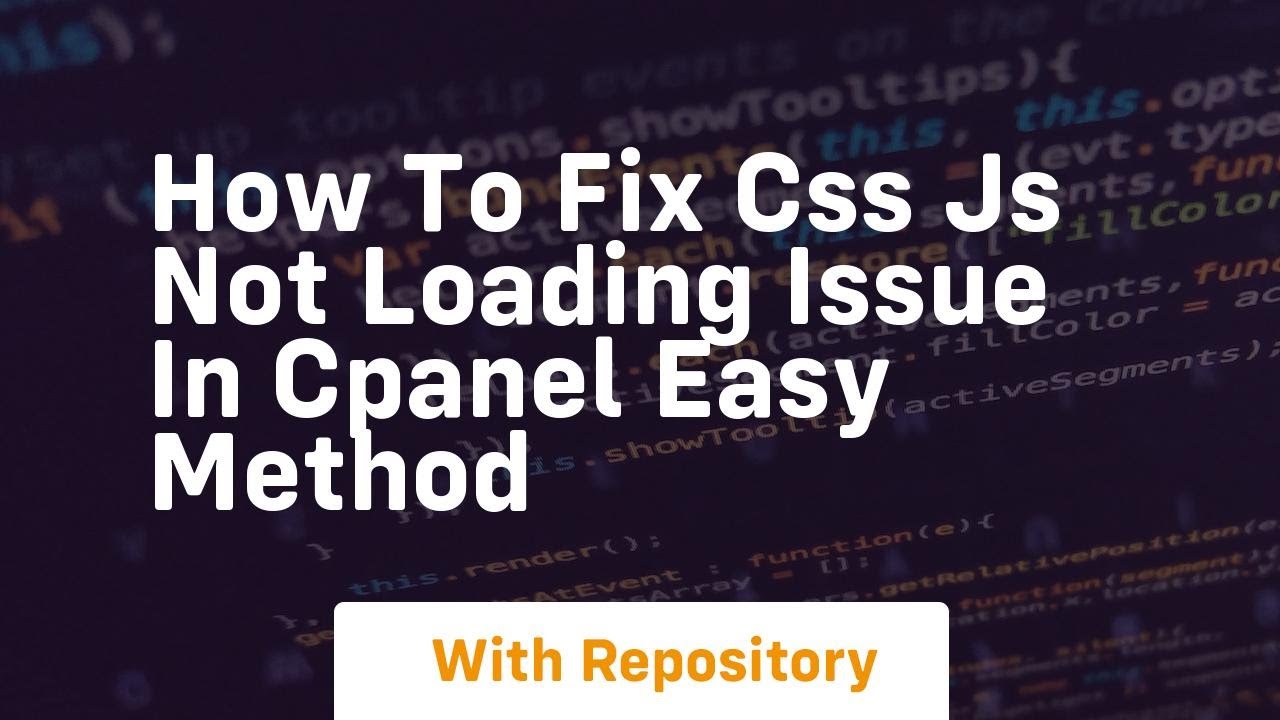 How to fix css js not loading issue in cpanel easy method