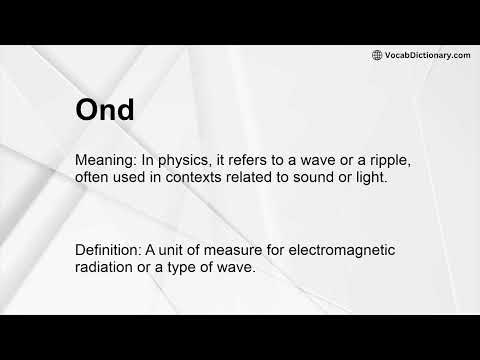 Ond Meaning