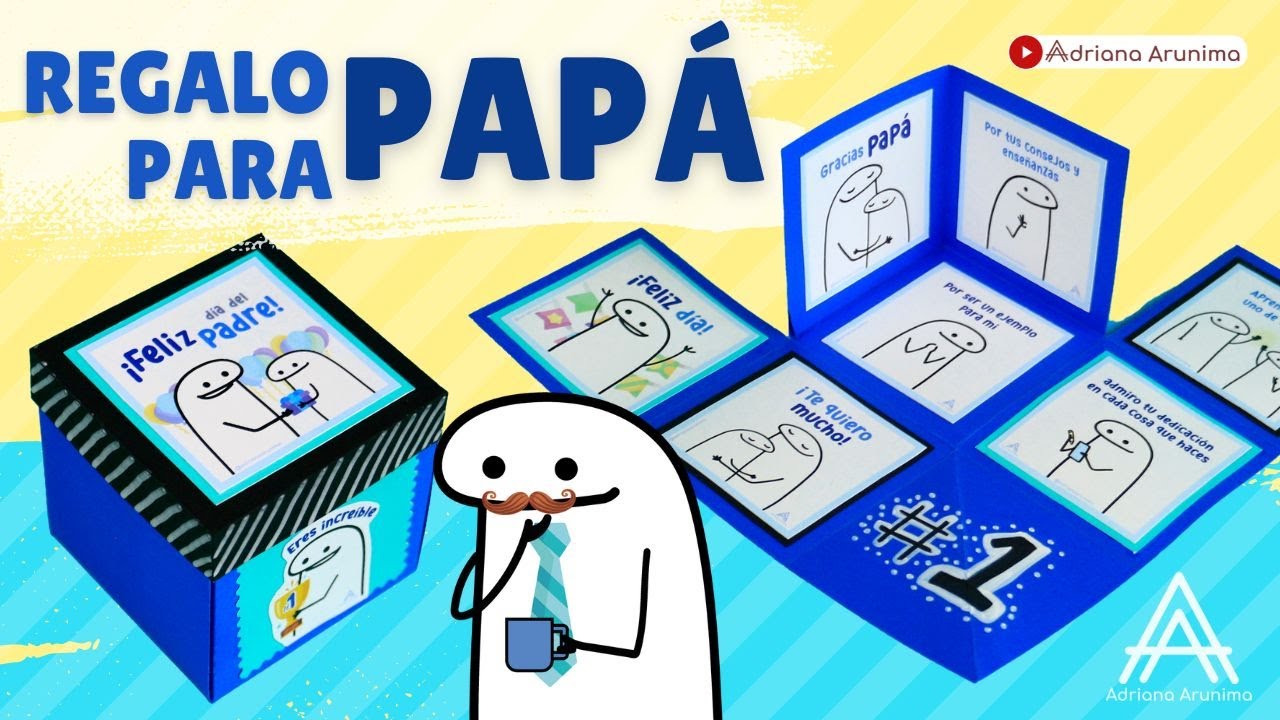 🔵 Caja de regalo expandible de FLORK para Papá | Día del padre ideas originales