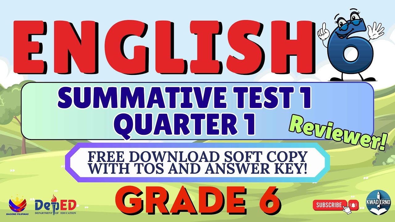 ENGLISH 6 Q1 – 1st Summative Test | Free Download Editable Exam Download Now #2025 #kwaderno