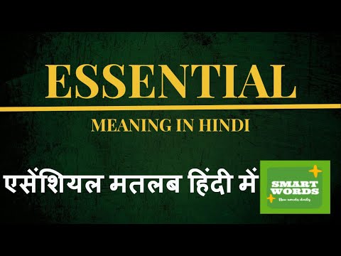 Essential Meaning In Hindi | Essential Ka Matlab Kya Hota Hai | Essential Definition in Hindi |