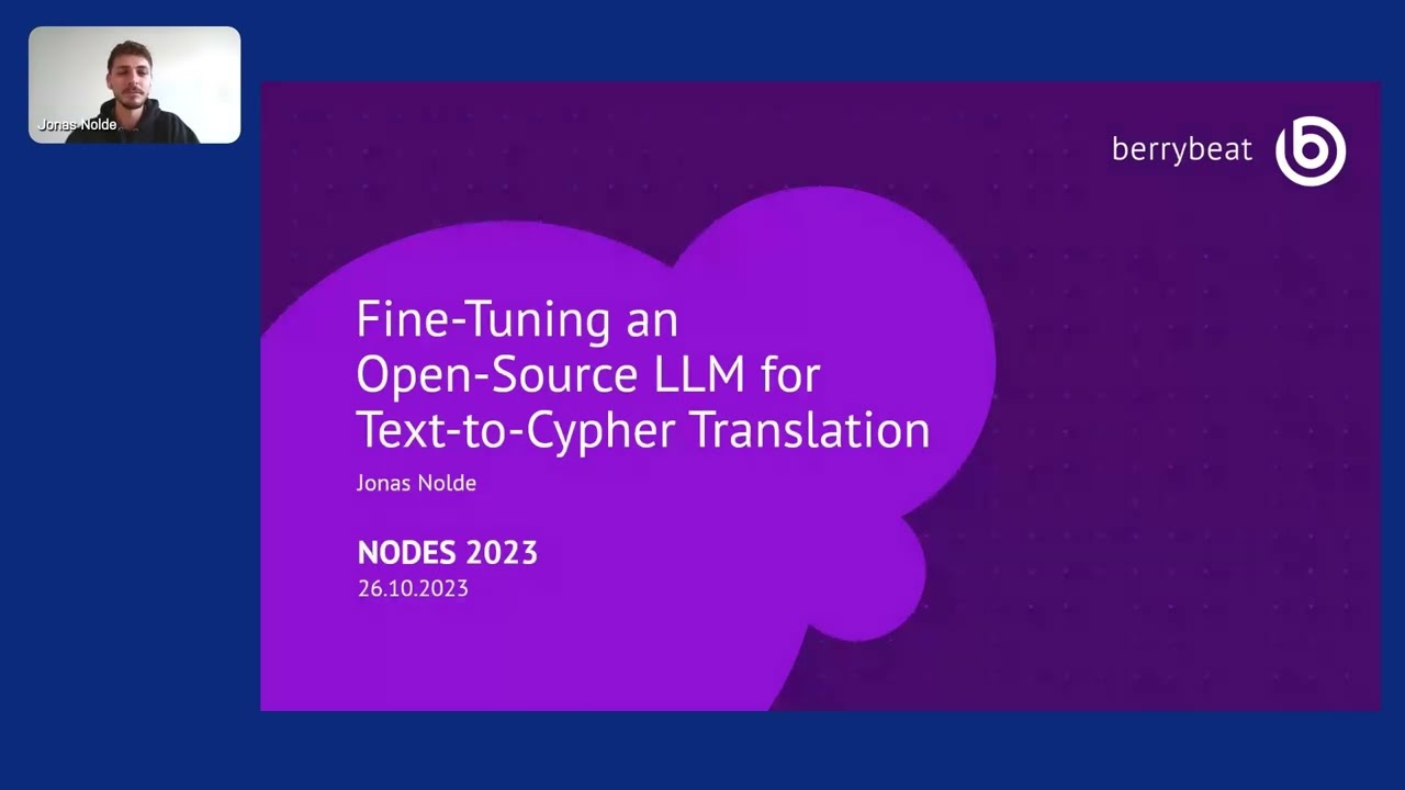 Video: NODES 2023 - Fine-Tuning an Open-Source LLM for Text-to-Cypher Translation - Graph ...