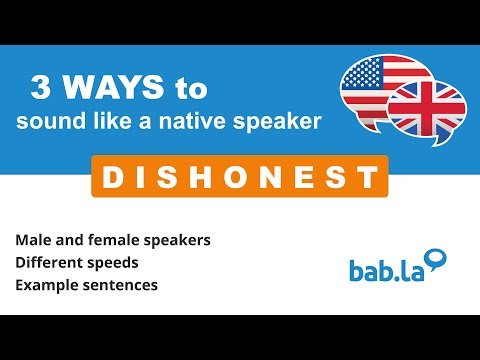 DISHONEST pronunciation | Improve your language with bab.la