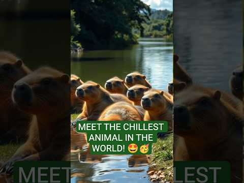Capybaras The World’s Most Chill Animal 🦥☀️#animal #animals #capybara #cute #chill #cuteanimals
