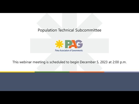 Population Technical Subcommittee (PopTech) Meeting - December 5, 2023 2:00 p.m.