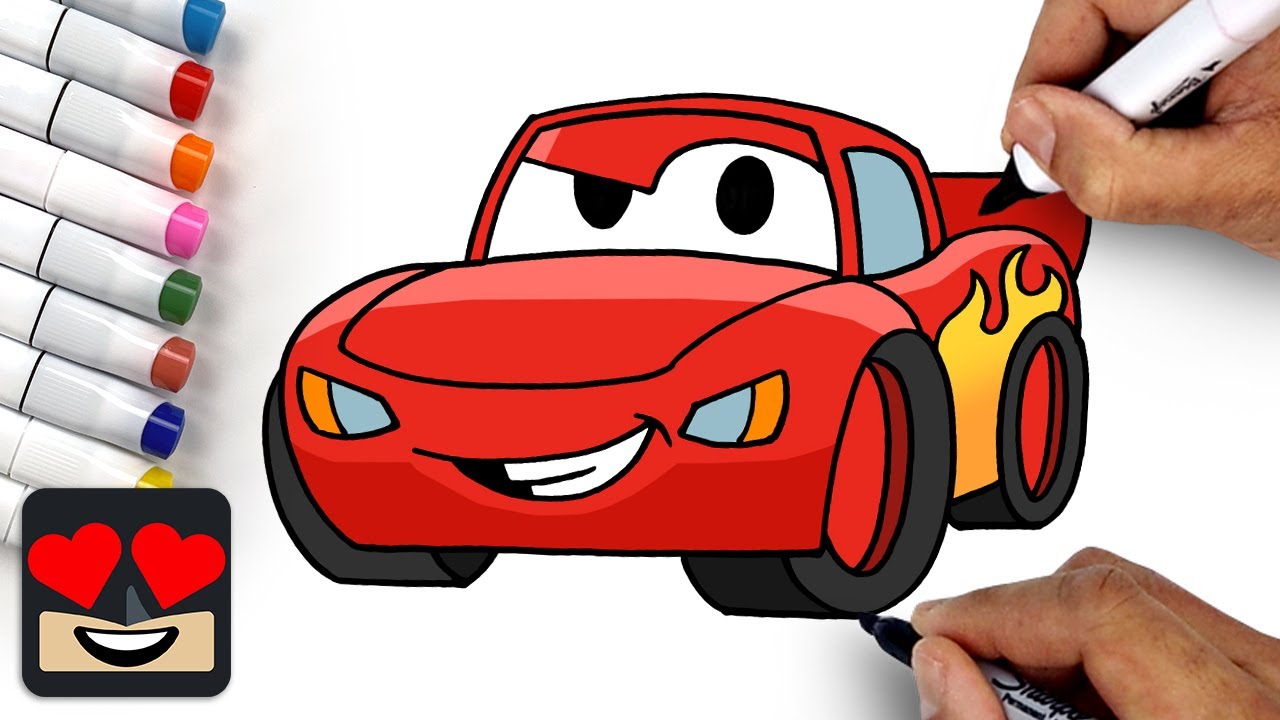 How To Draw Lightning McQueen | Cars