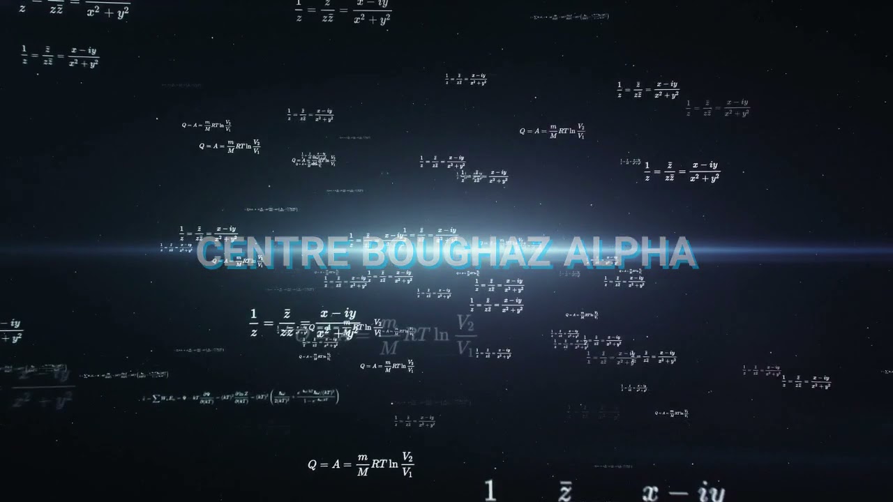 Digitally animated mathematics and physics formulas flying through dark virtual space