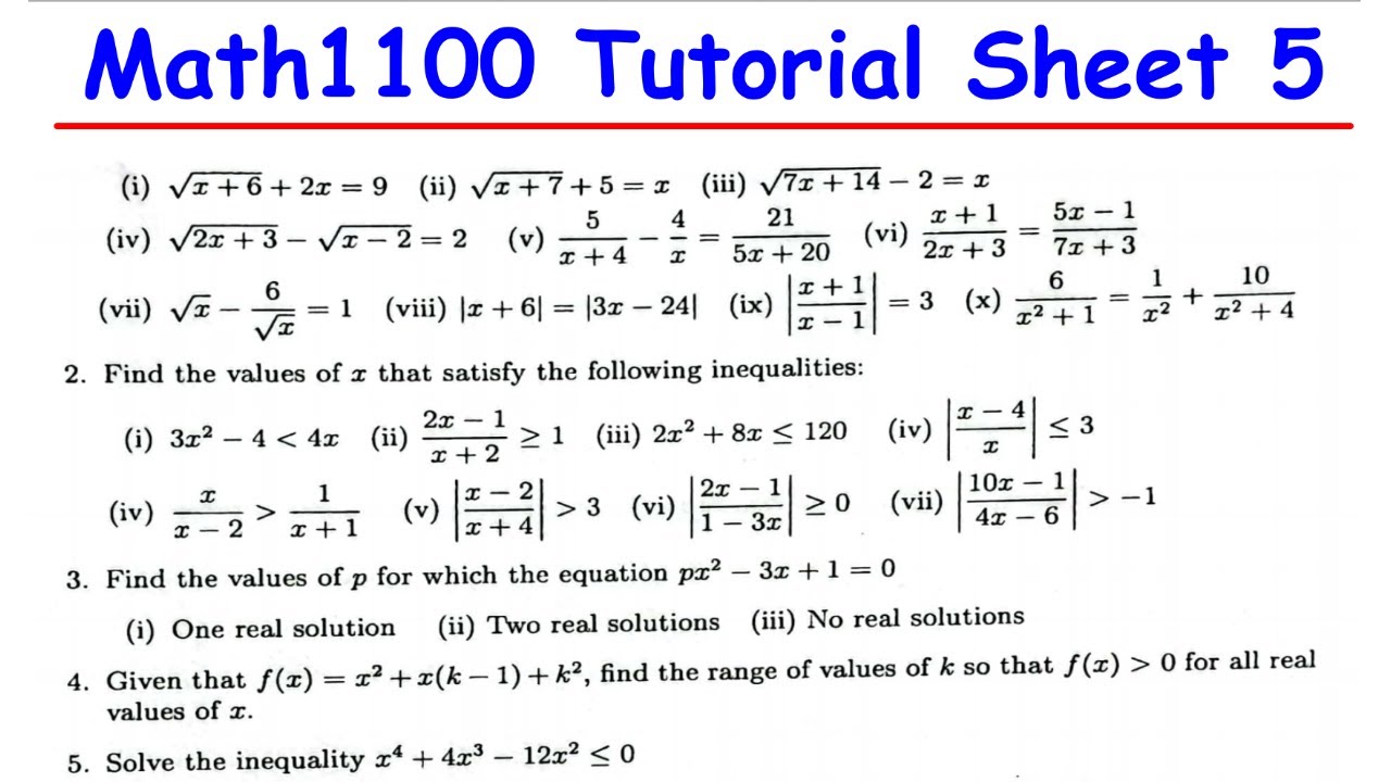 Modulus, Rational, Radical functions & inequalities