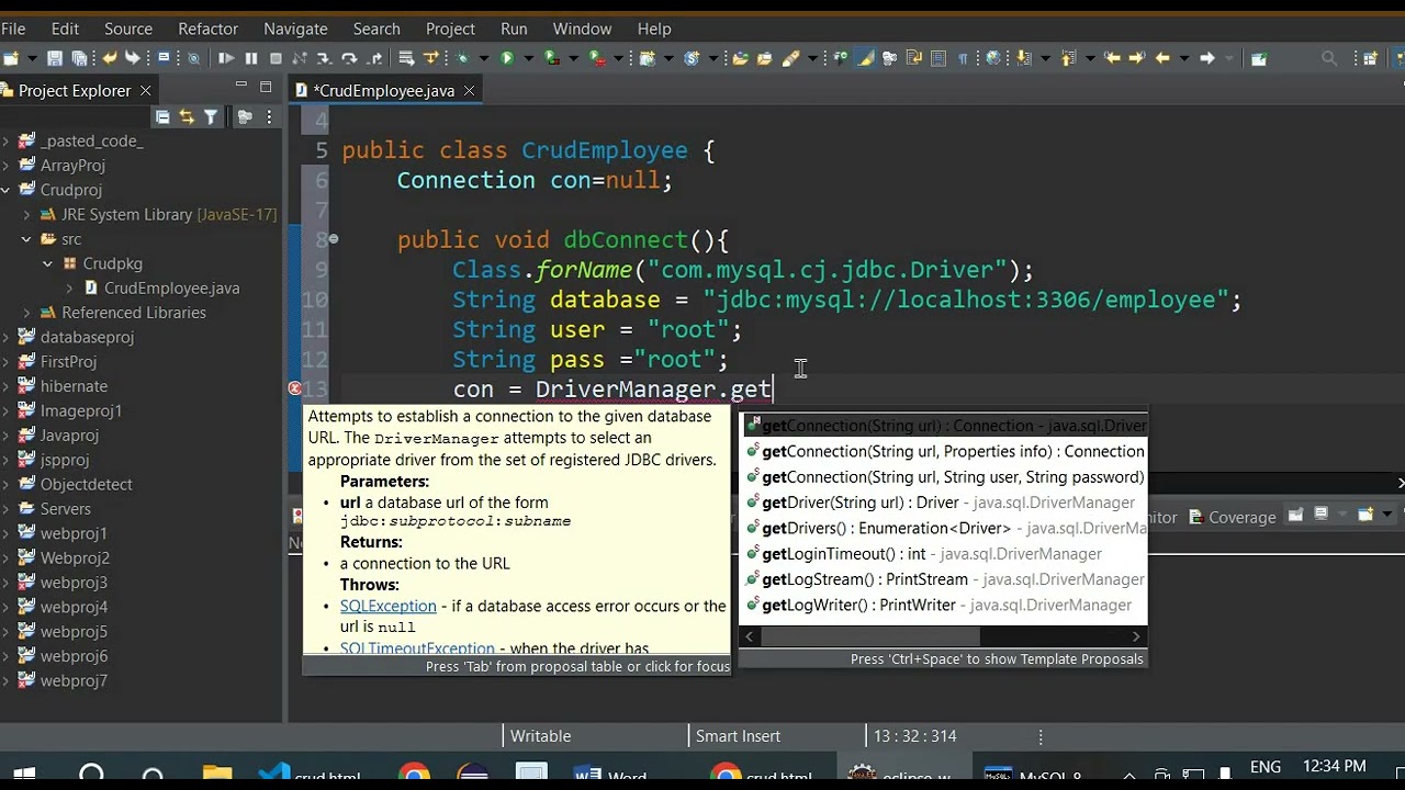 Java-mysql-crud operation