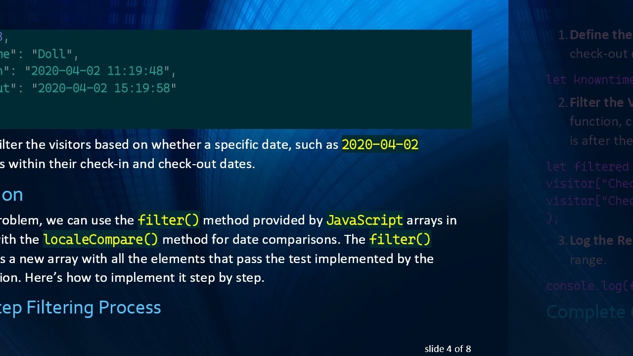 Filtering an Array of Objects by Date Range in JavaScript