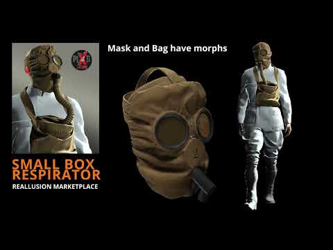 Small Box Respirator - Character Creator/Accessory - Reallusion Content ...