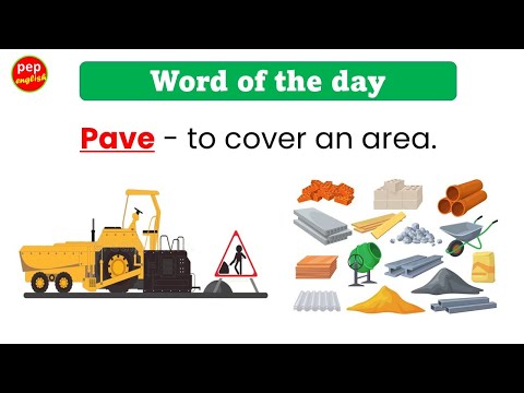 Word of the day | Pave meaning | English vocabulary | Learn English words.