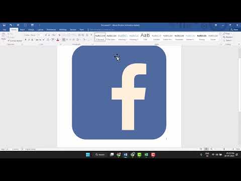 Add Facebook icon In word