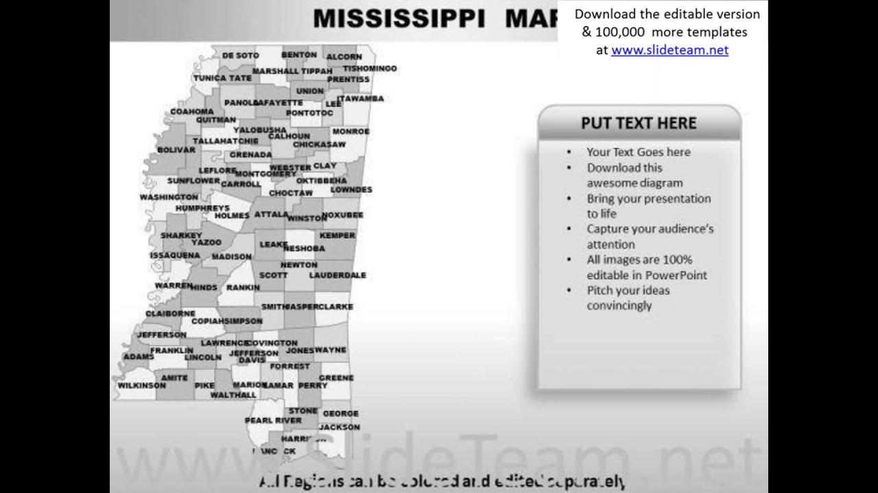 editable usa mississippi state powerpoint maps