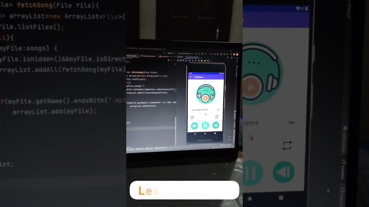 Create  Music player App 🔥🔥#app #android #java