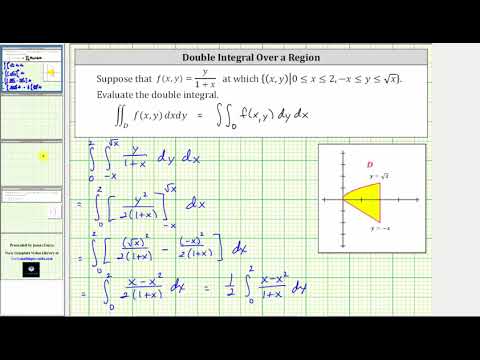 Evaluate Double Integral of y/(1+x) over Region Bounded by y=-x and y=sqrt(x) | Math Help from ...