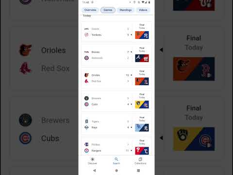 MLB baseball scores