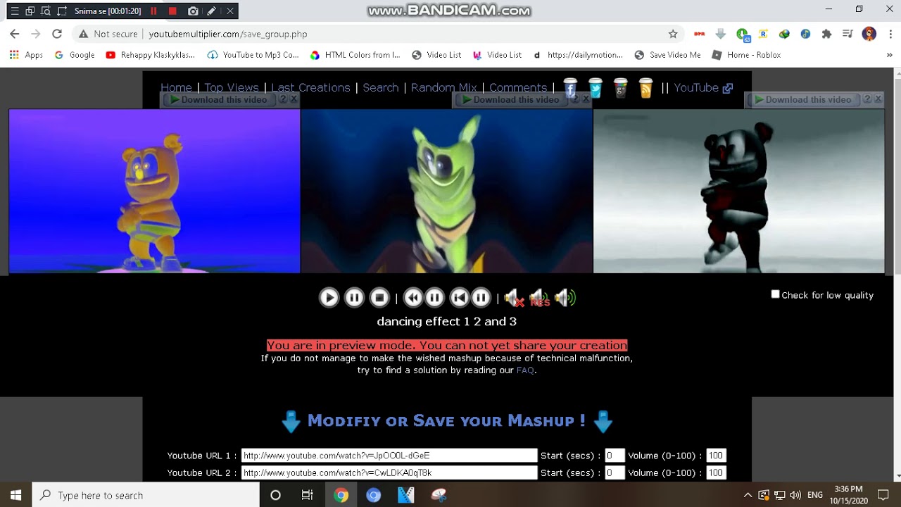 Dancing Gummy Bear Effects 1 2 And 3 Comparison