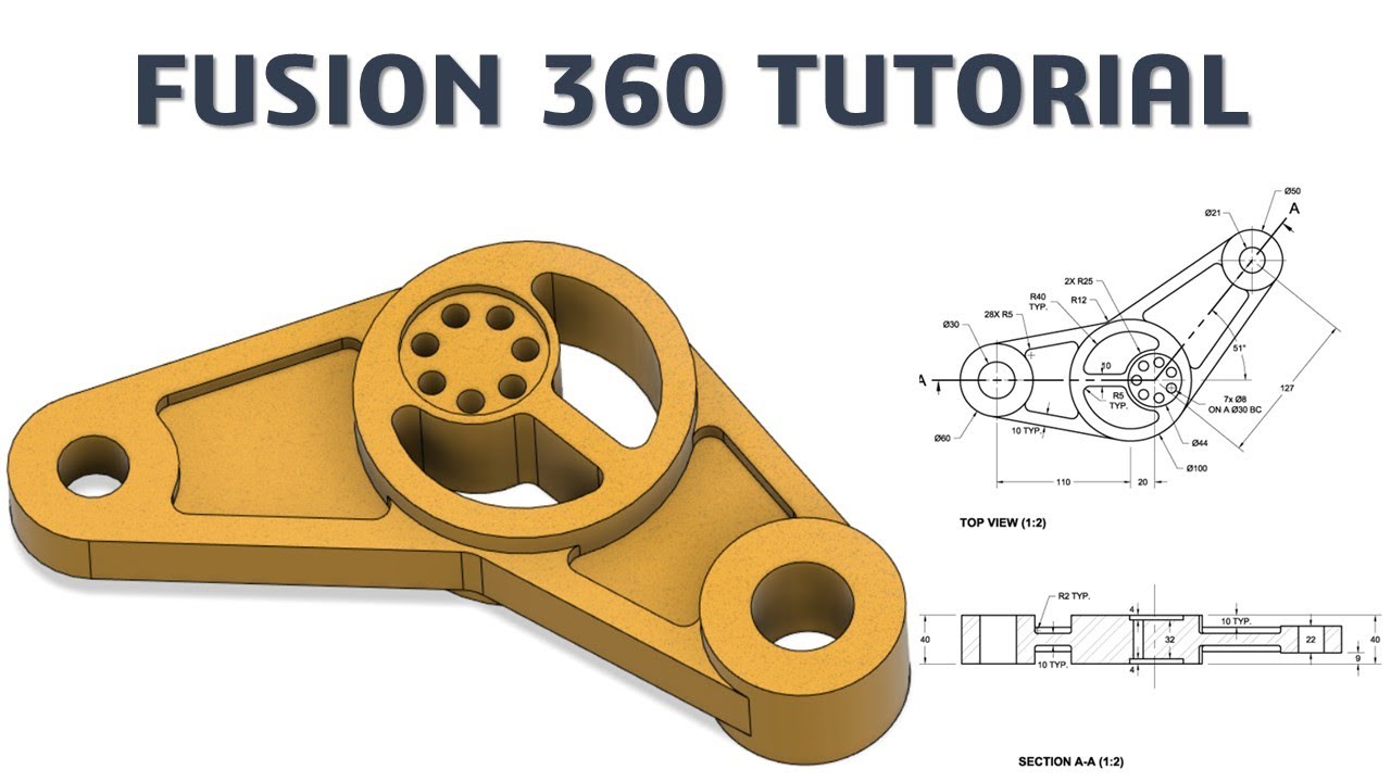 Fusion 360 Tutorial #38 | 3D Model Basic Beginners | CADCAM TUTORIAL