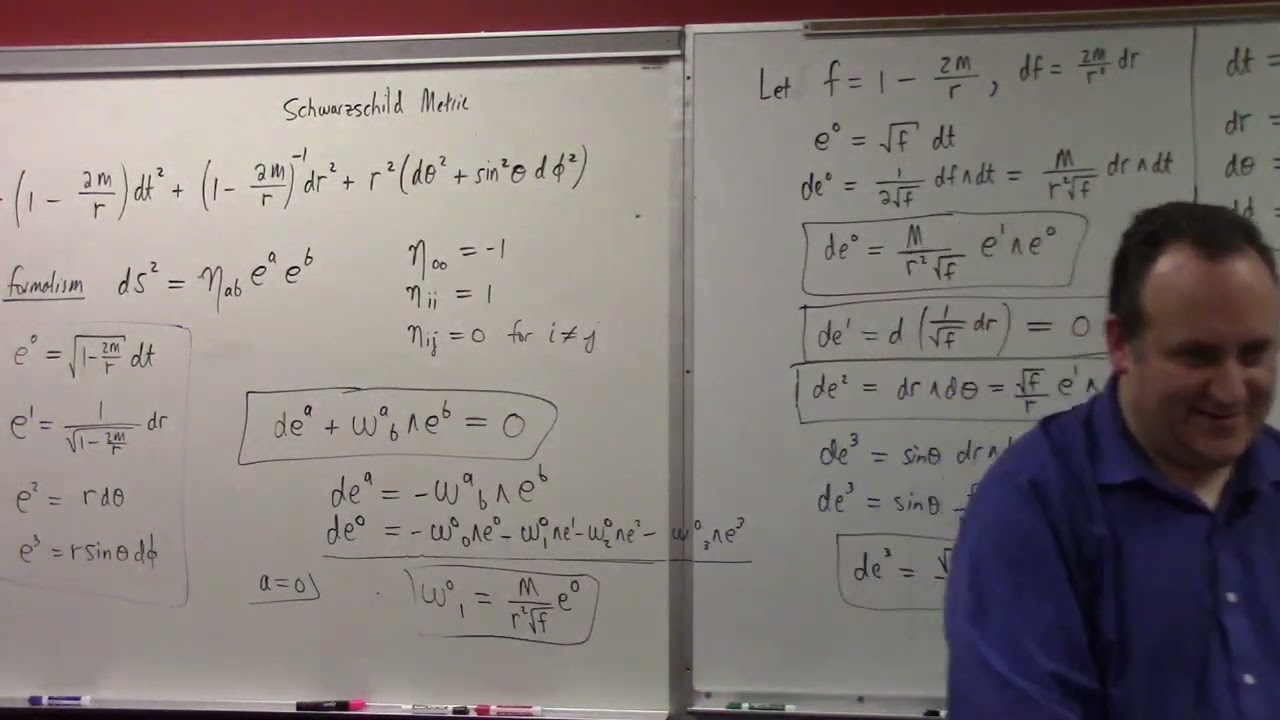 Tetrad set-up, soldering form, start of spin connection for Schwarzschild calc. 4-3-26 part 2