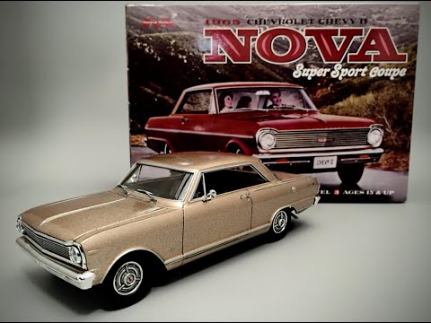 1965 Chevy II Nova SS Coupe 1/25 Scale Model Kit Build How To Assemble Paint Interior Dashboard 327