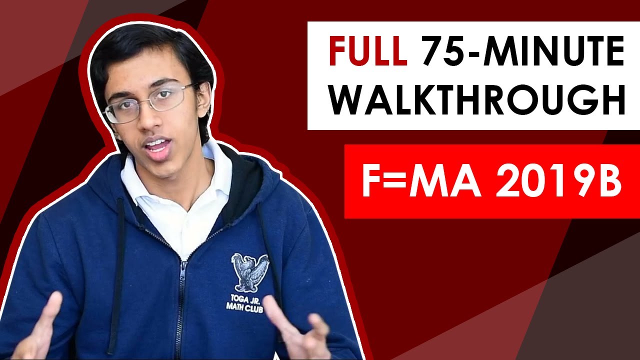 Full Timed F=ma 2019b Walkthrough (Final Score of 22 :D)