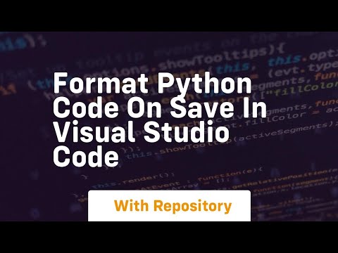 Format python code on save in visual studio code