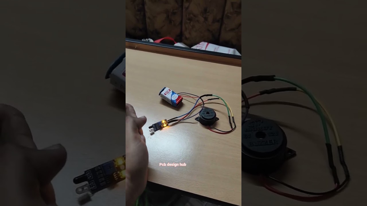 Motion Detection System using IR Sensor.#motion #sensor #irsensor #shorts #experiment