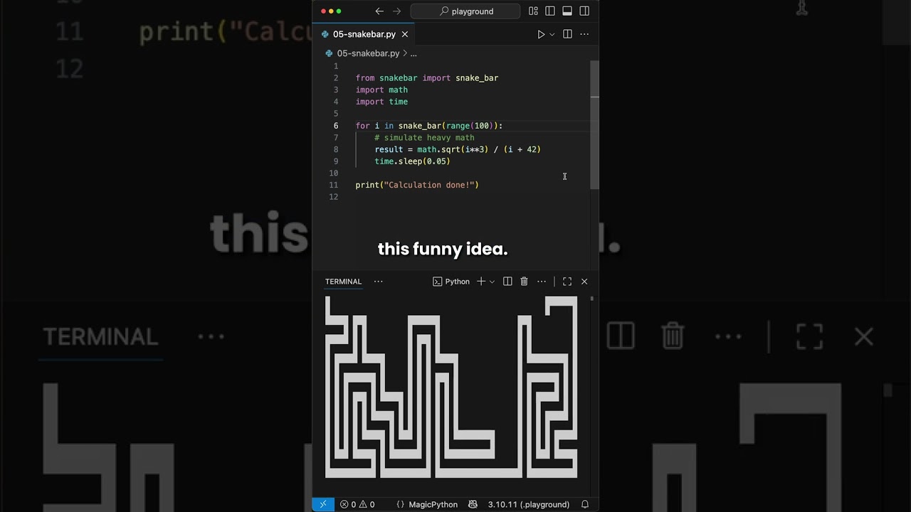 Snakebar Progress bar in Python