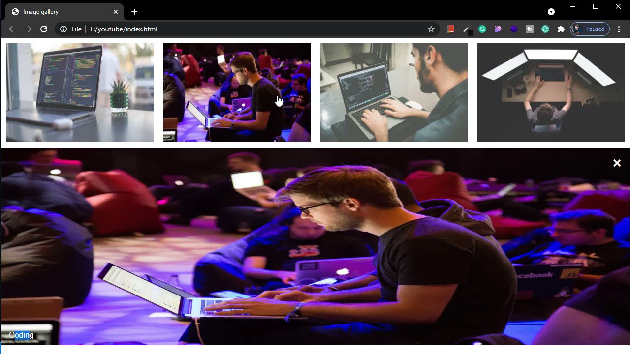 How to make a stunning & dynamic image gallery by using Html, CSS, Javascript.|Web design|Tutorials.