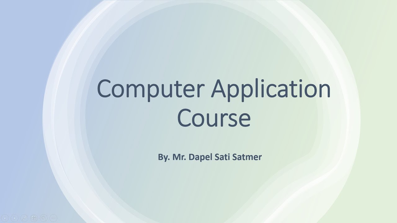 Computer Application : Chapter 1  Review of Introduction to Computer
