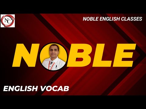 NOBLE MEANING IN HINDI | English Vocabulary @NobleEnglishClasses| #noble