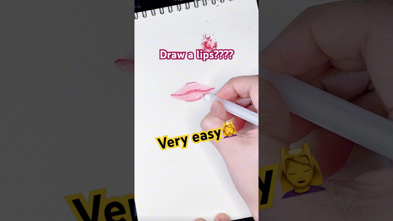 How to draw a lips | Easy Lips Drawing #easydrawing