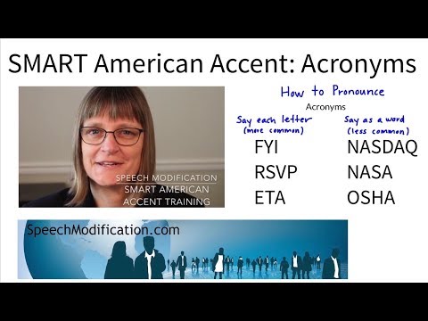 How to Pronounce Acronyms: SMART American Accent Training Series Intro