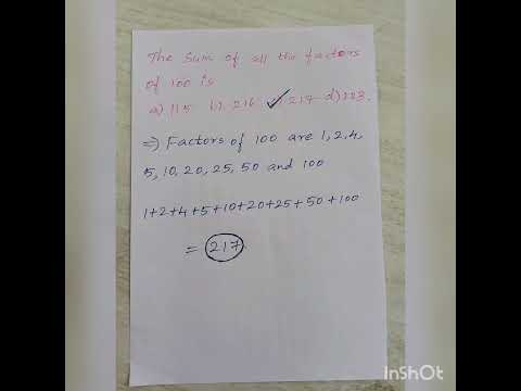 The sum of all the factors of 100 is.....