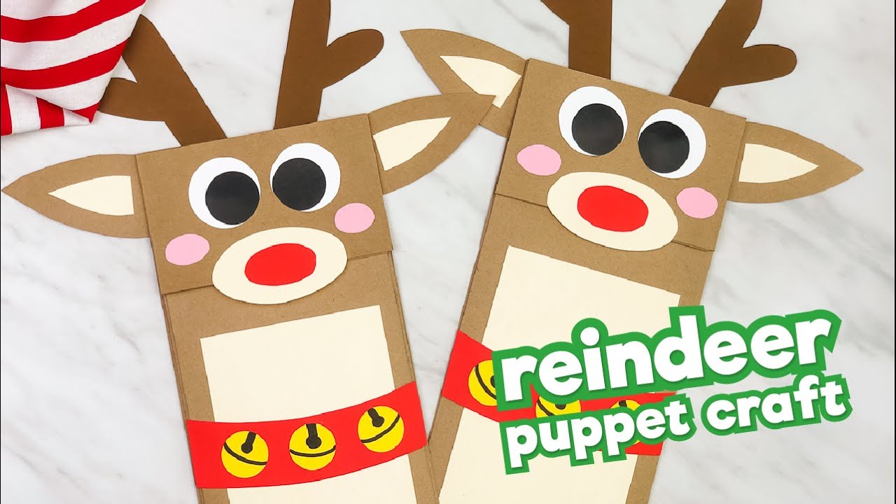 Brown Paper Bag Reindeer Puppet Craft