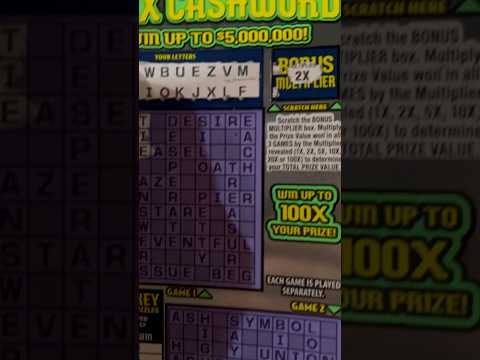 2X FOR BIG WIN - MASS LOTTERY CASHWORD SCRATCH TICKET #Win #Gambling #Lottery
