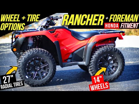 Honda Rancher 420 ATV 14" Wheel & 27" Tire Options / Guide: Raceline & ITP | Foreman fitment too!