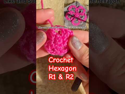 How to Crochet a Pentagon(Rounds 1 & 2) | | Follow for the full pattern! #crochetting #freecrochet