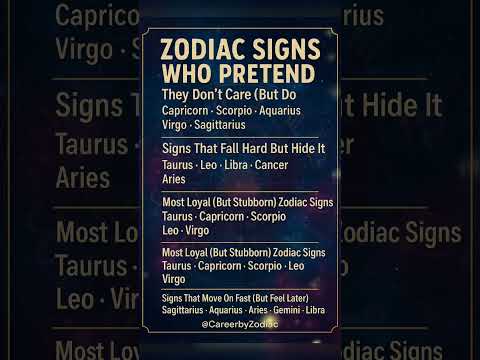 zodiac signs who pretend #astrology #horoscope #usa