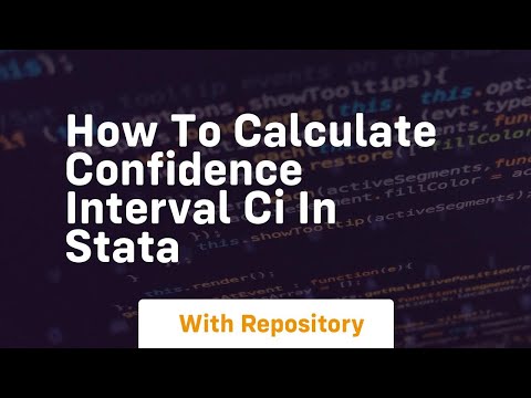 how to calculate confidence interval ci in stata
