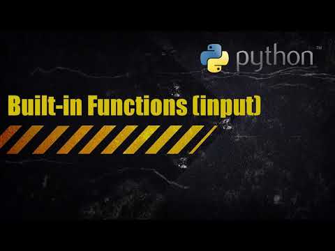 Python - Built-in functions - input function explained