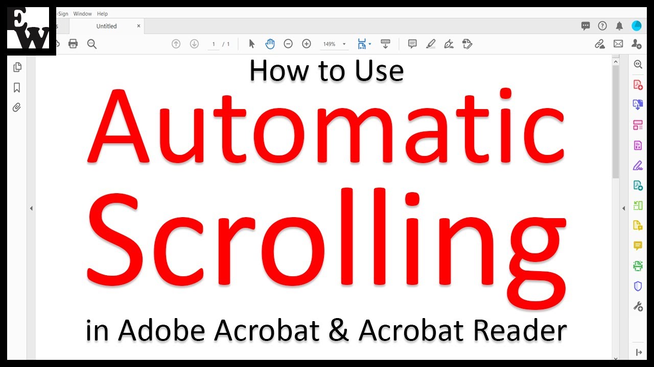 How to Use Automatic Scrolling in Adobe Acrobat and Acrobat Reader (PC & Mac)