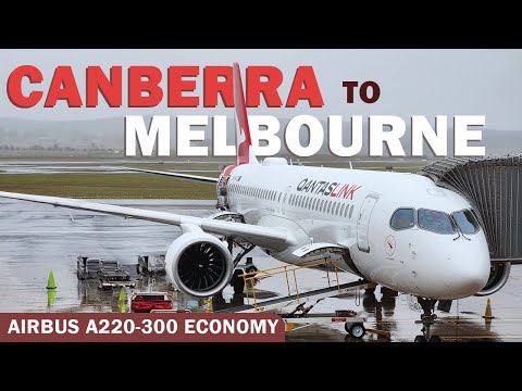 Onboard the BRAND NEW QantasLink Airbus A220 | Canberra to Melbourne | ECONOMY