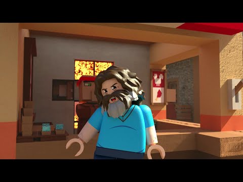 Steve's Lava Chicken - a Minecraft Movie LEGO Animation