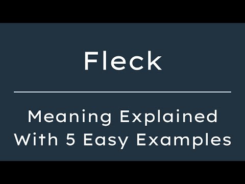 What Does Fleck Mean? Fleck Meaning in English With 5 Example Sentences