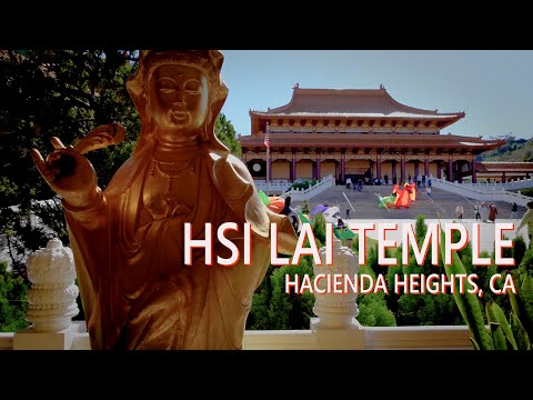 HSI LAI TEMPLE in Puente Hills of Hacienda Heights, Los Angeles County, California.