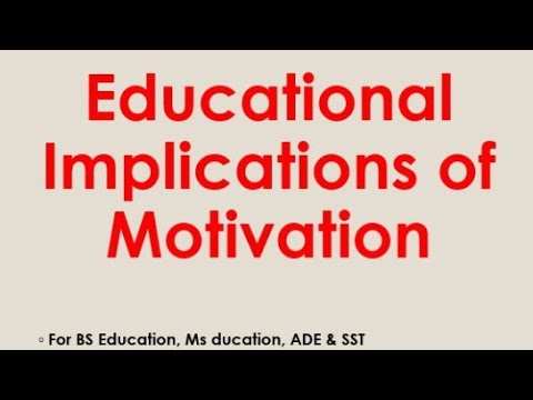 Educational Implications of Motivation in Urdu/Hindi