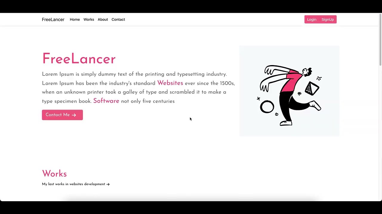FreeLancer  - React and Bootstrap Template